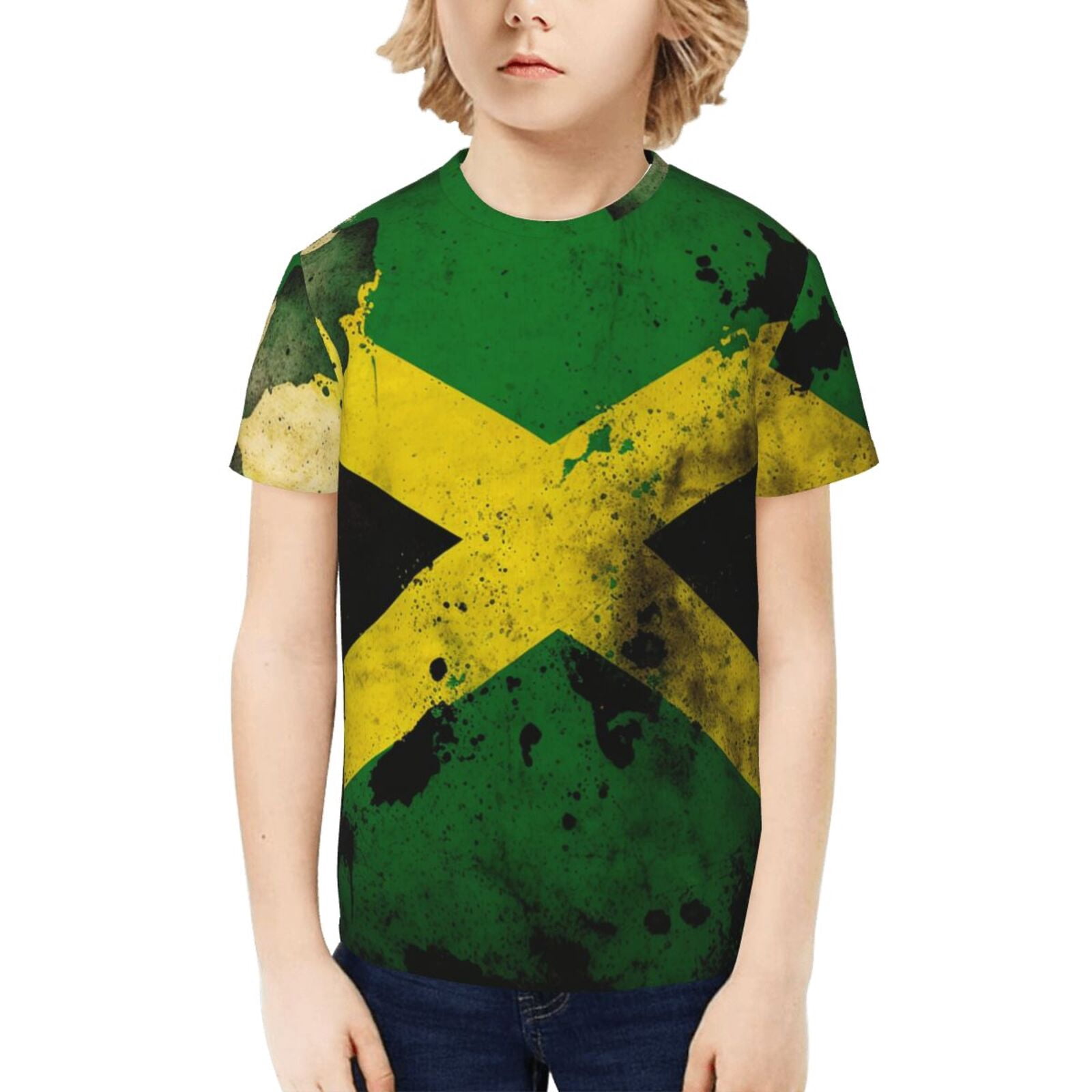 Boys Girls T Shirts Short Sleeve 3D Print Summer Tee for Kids, Jamaican ...