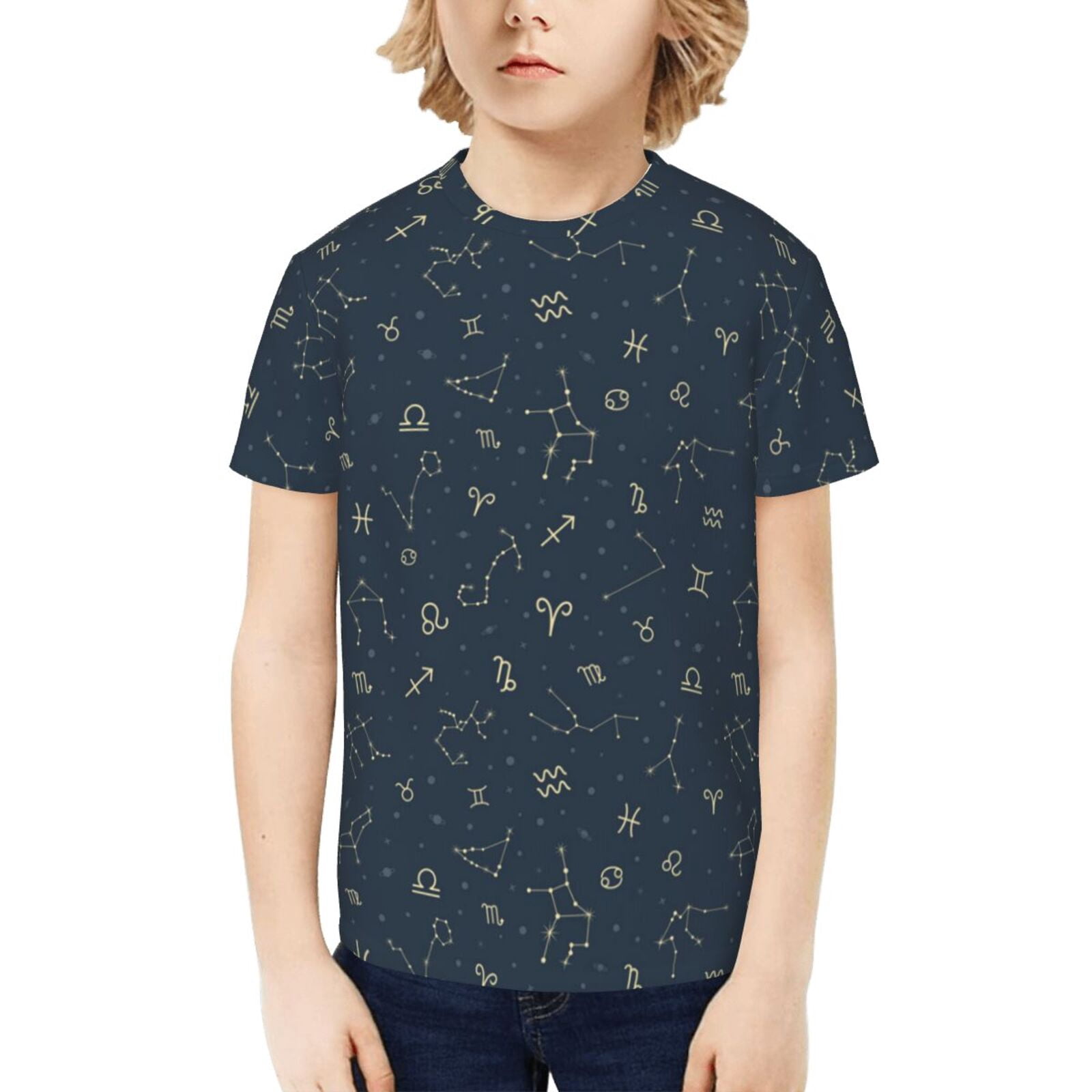 Boys Girls T Shirts Short Sleeves 3D Summer Kids Tee Tops, Zodiac ...