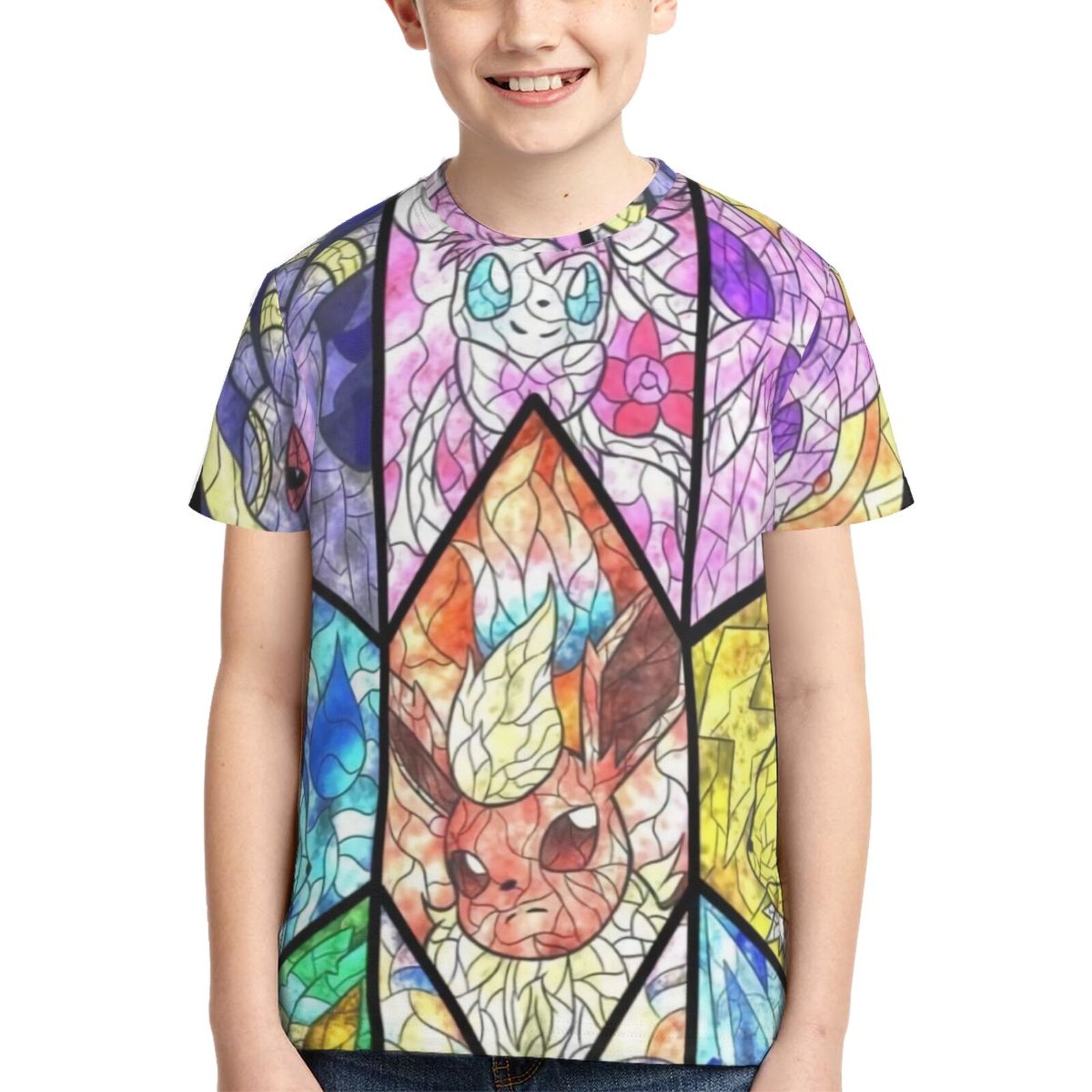 Boys Girls T-Shirts eevee,vaporeon,leafeon,umbreon,espeon,glaceon ...