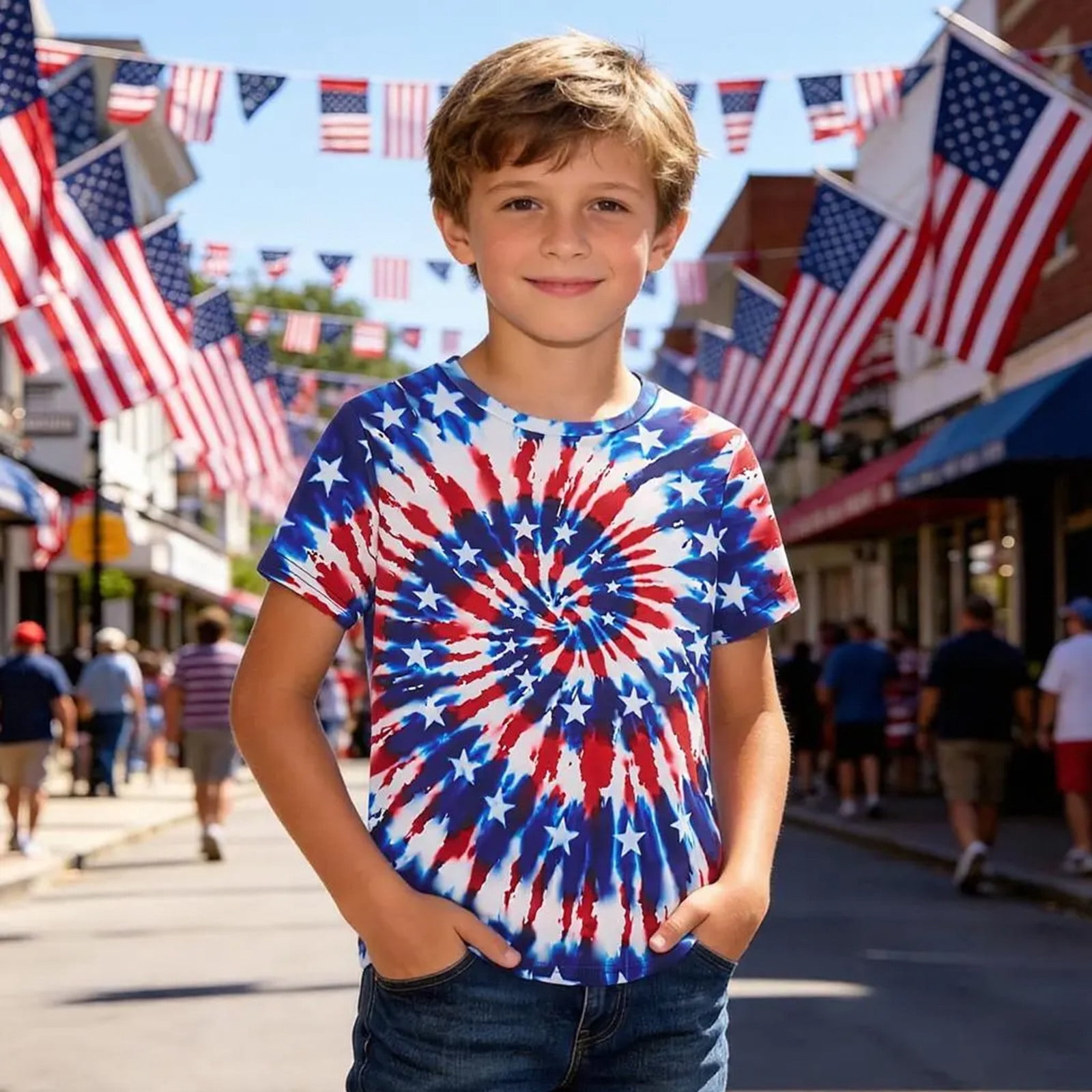Boys' and Girls' Tie-Dye T-Shirts for the Fourth of July4th of July ...