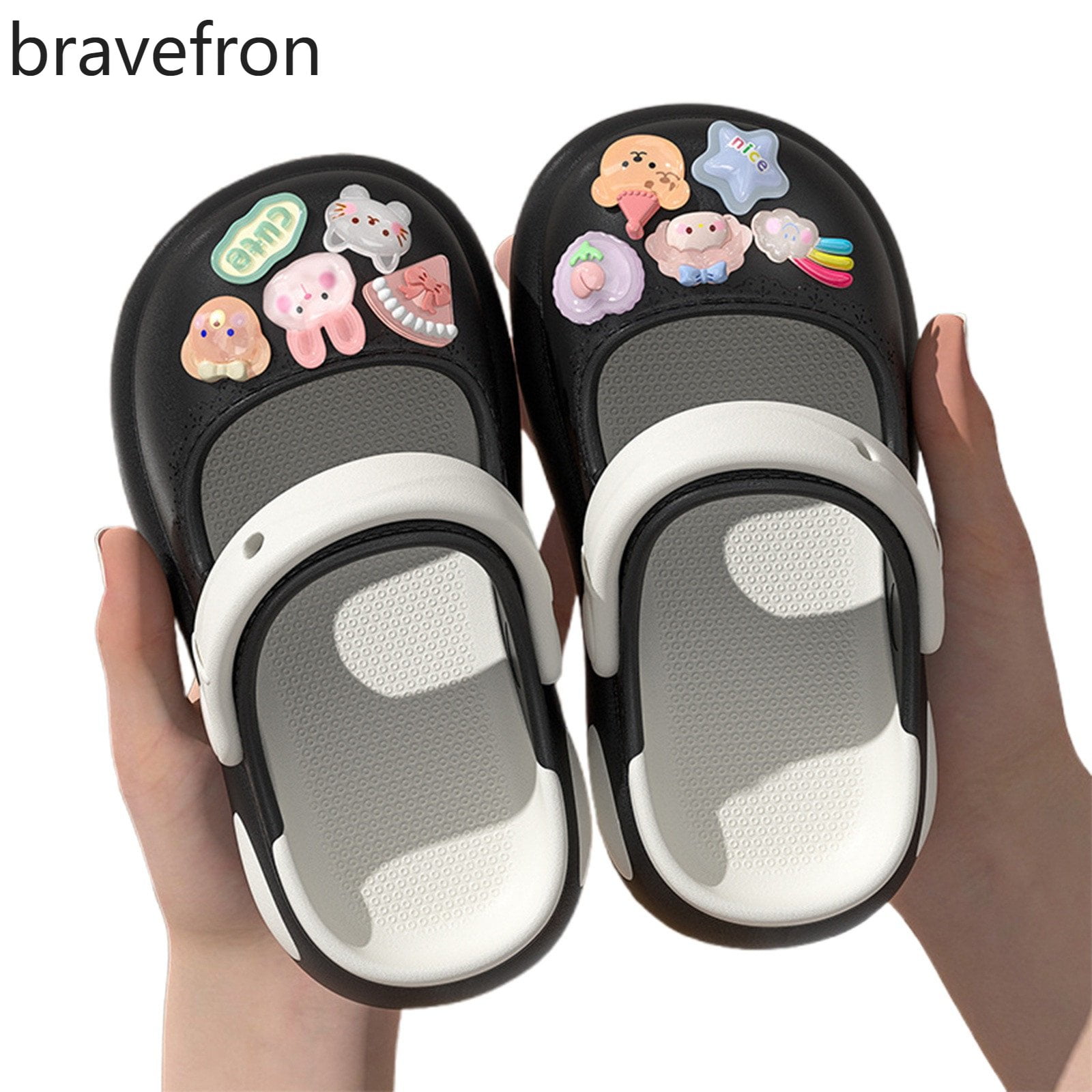 Boys Girls Toddler Clogs Cute Cartoon on Slides Sandals One-Foot Slide ...