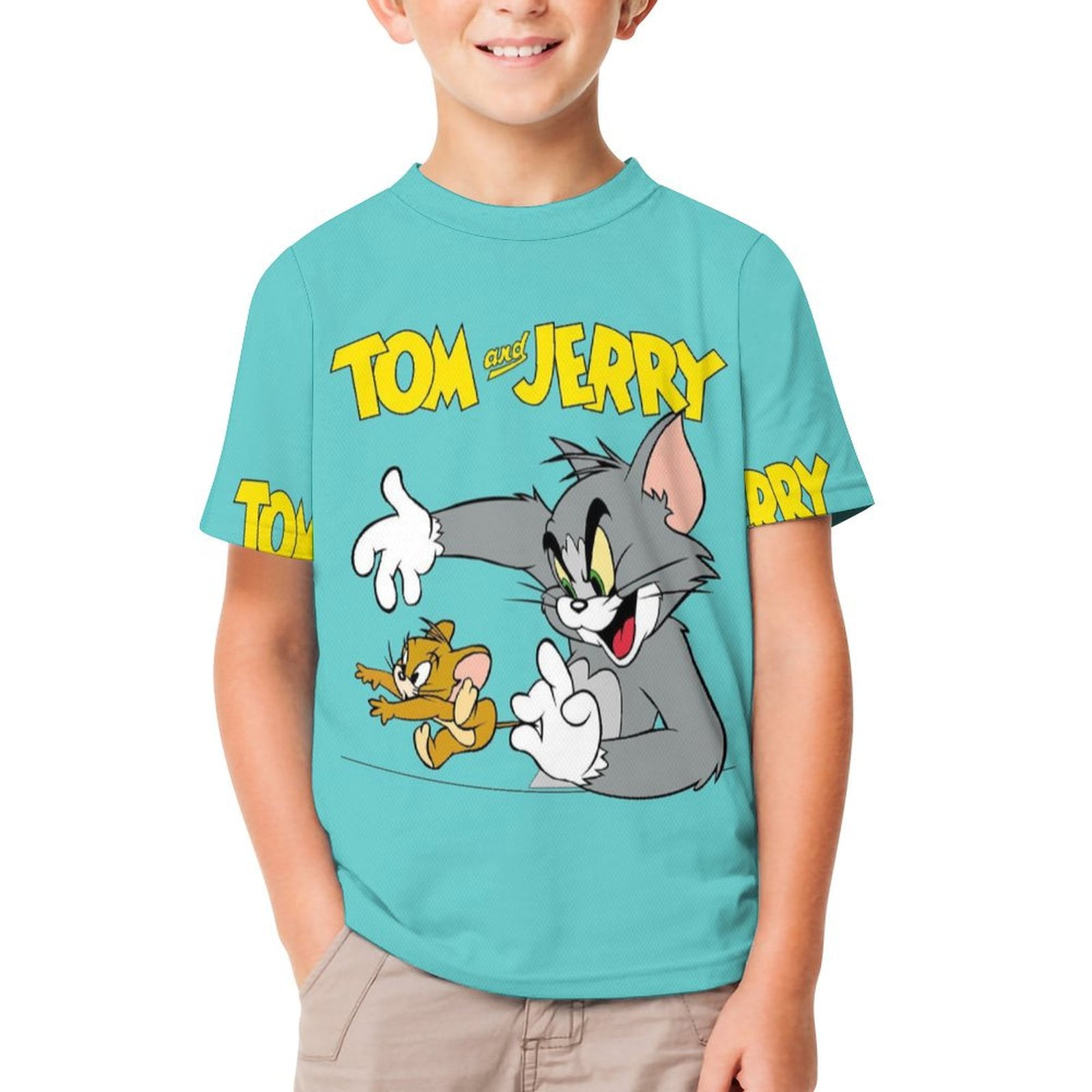 Boys Girls Tom Cat Jerly T-Shirts 3D Graphic Shirts Kids Youth Short ...