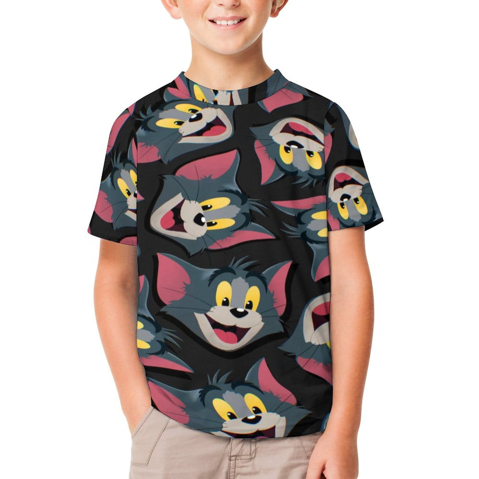 Boys Girls Tom Cat Jerly T-Shirts 3D Graphic Shirts Kids Youth Short ...