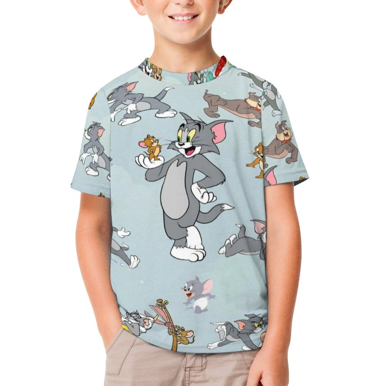Boys Girls Tom Cat Jerly T-Shirts 3D Graphic Shirts Kids Youth Short ...