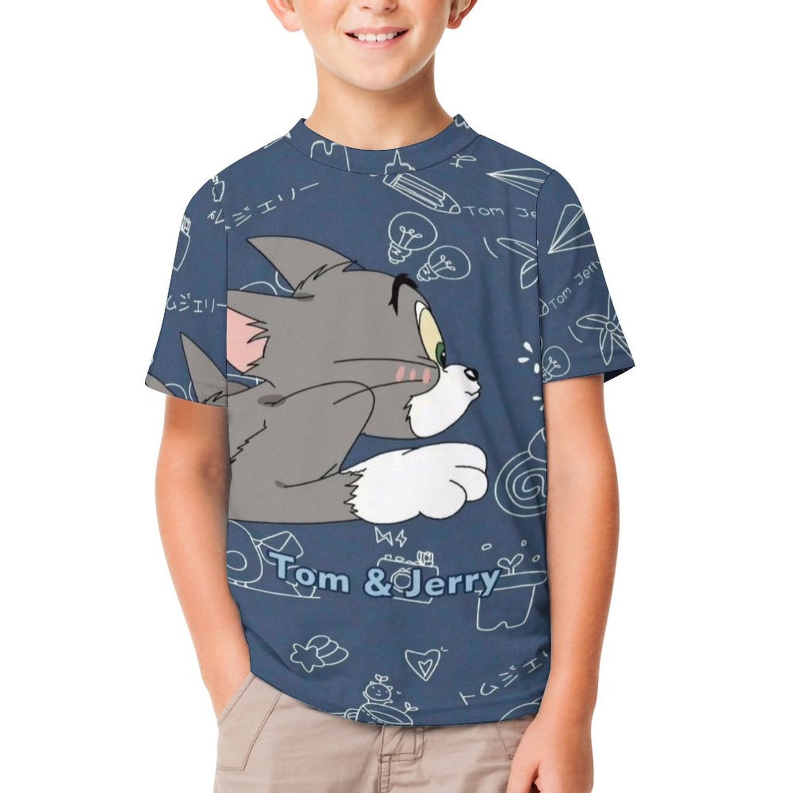 Boys Girls Tom Cat Jerly T-Shirts 3D Graphic Shirts Kids Youth Short ...
