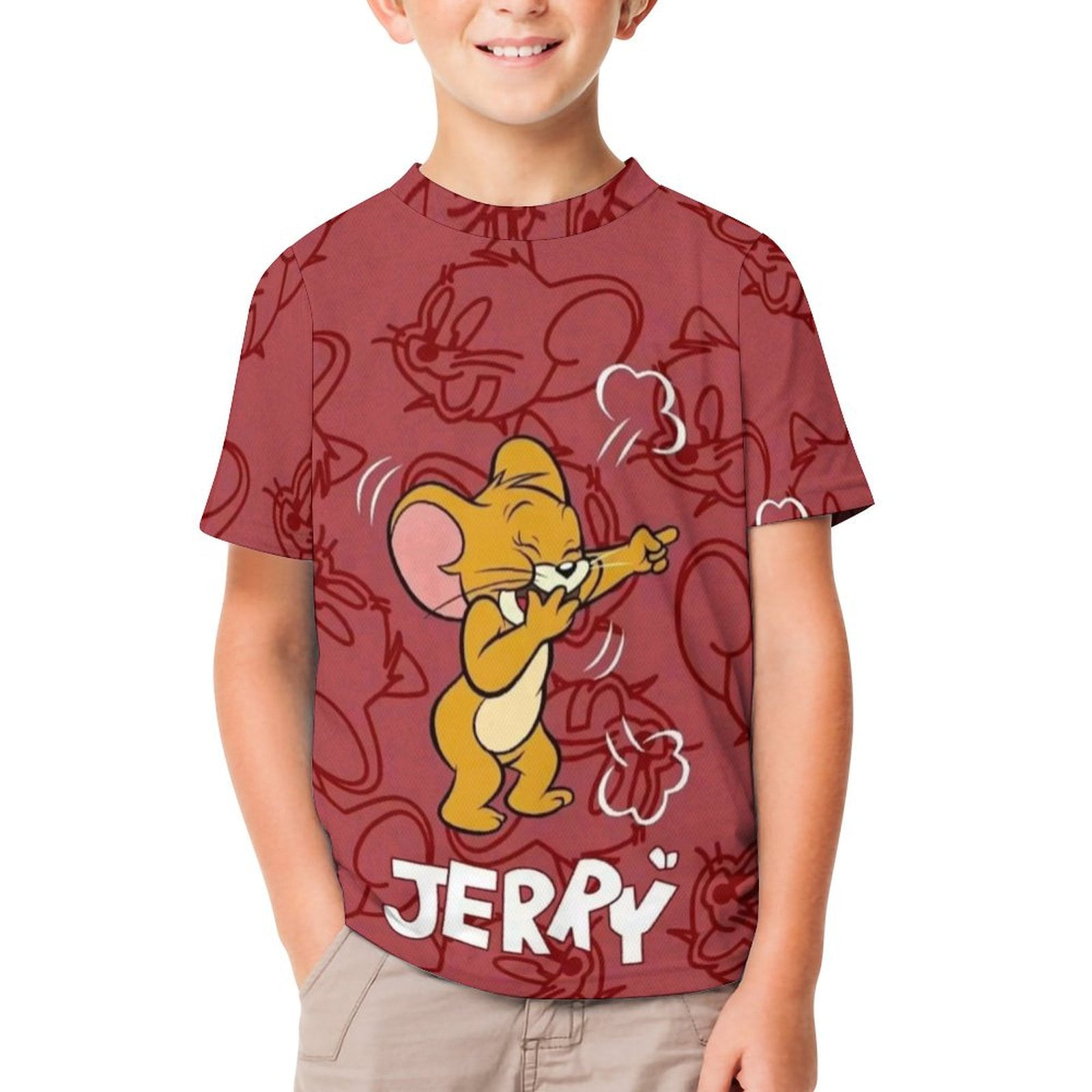 Boys Girls Tom Cat Jerly T-Shirts 3D Graphic Shirts Kids Youth Short ...