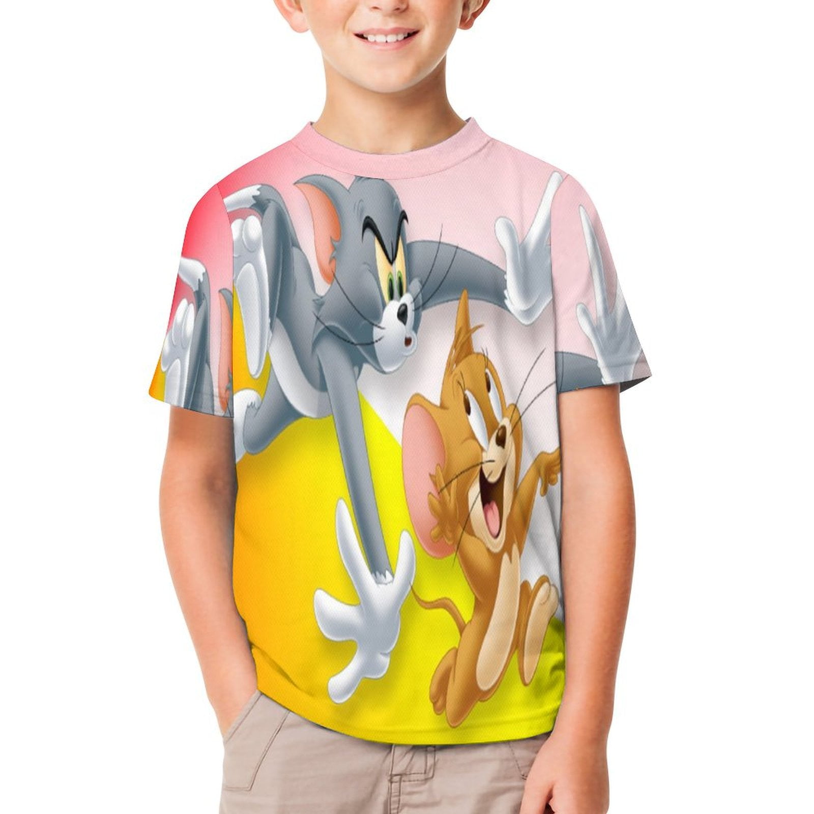 Boys Girls Tom Cat Jerly T-Shirts 3D Graphic Shirts Kids Youth Short ...