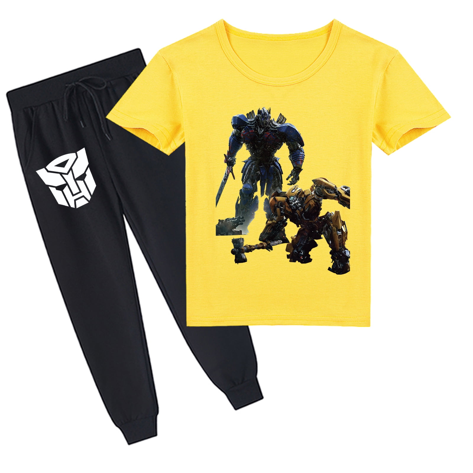Boys & Girls Transformers Crew Neck Cotton Short Sleeve T-shirt and ...
