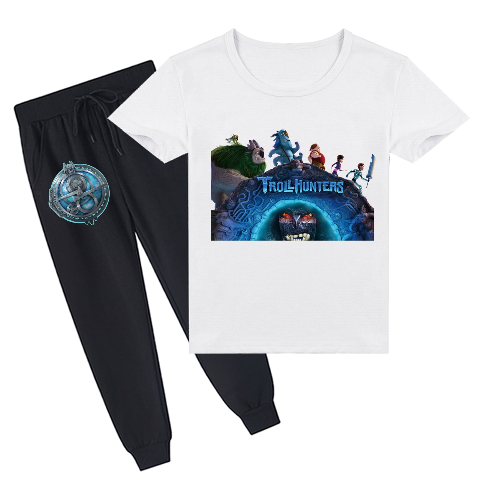 Boys & Girls Trollhunters Crew Neck Cotton Short Sleeve T-shirt and ...