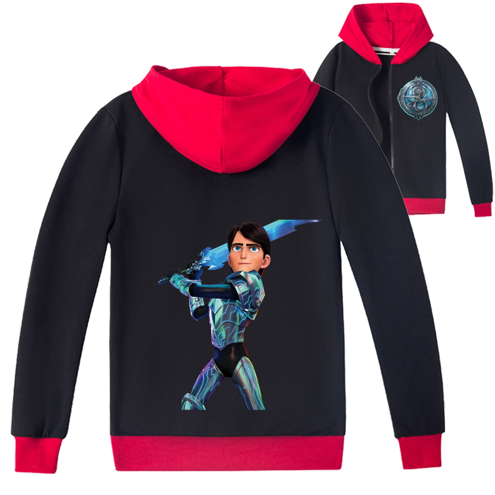 Boys & Girls Trollhunters Design Zippered Hooded Jacket, Ideal ...