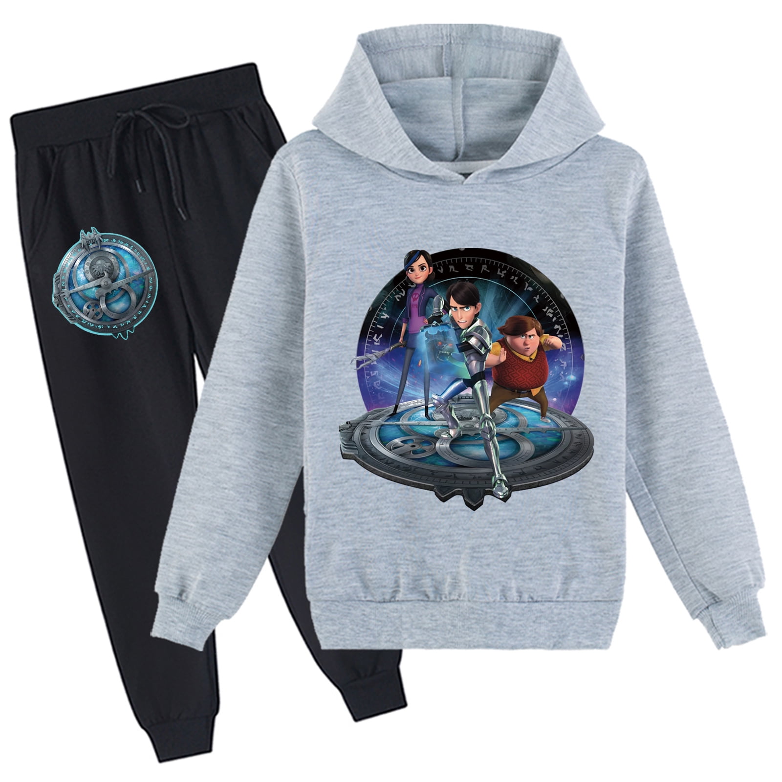 Boys Girls Trollhunters Graphic Cotton Pullover Sweatshirt with Hood ...
