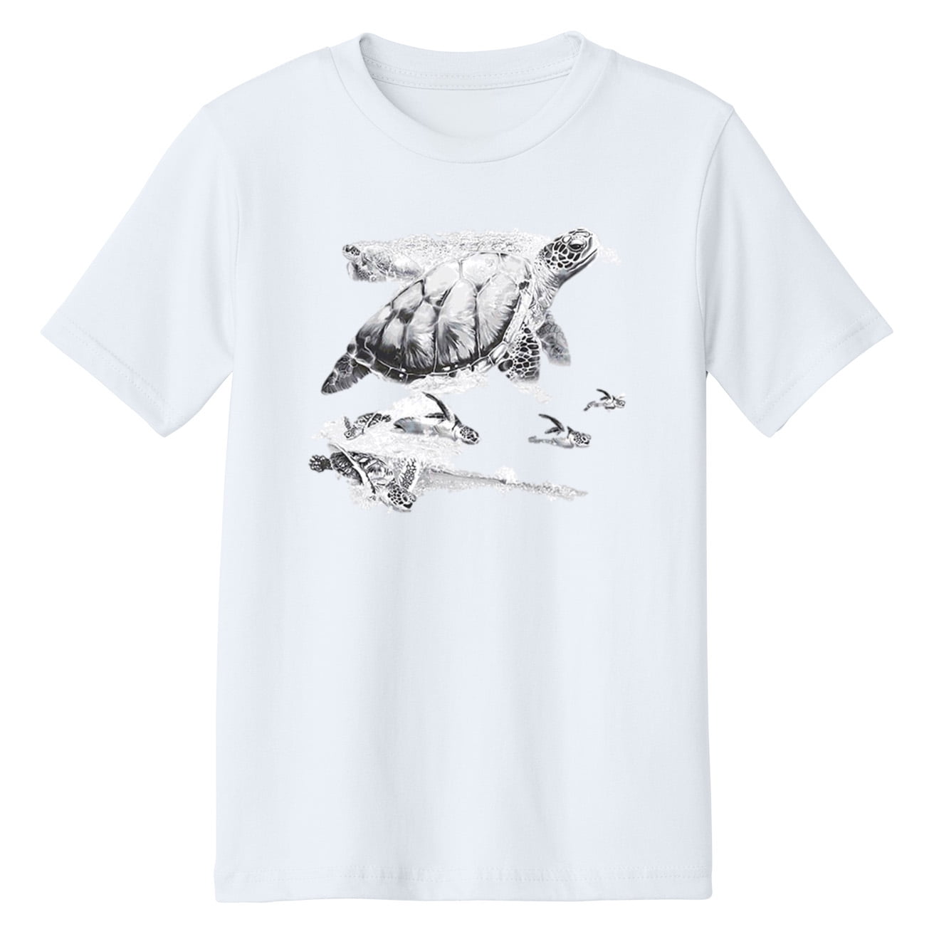 Boys Girls Turtles Into the Sea Solar Color Changing Shirt Sun Tee For ...