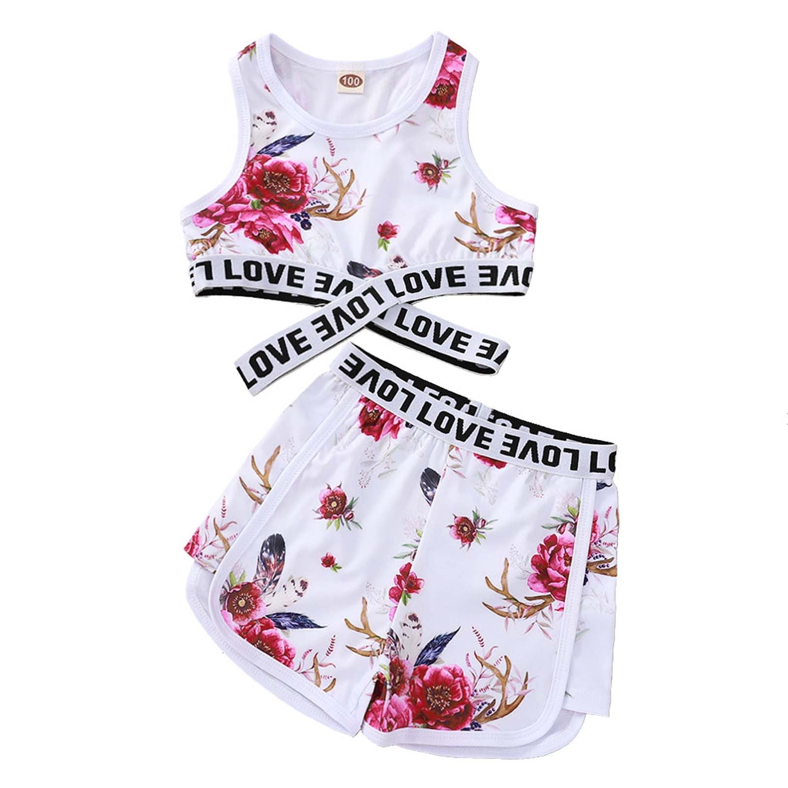 Boys Girls Two Piece Outfits Causal Kids Girls Clothes Sets Letter ...