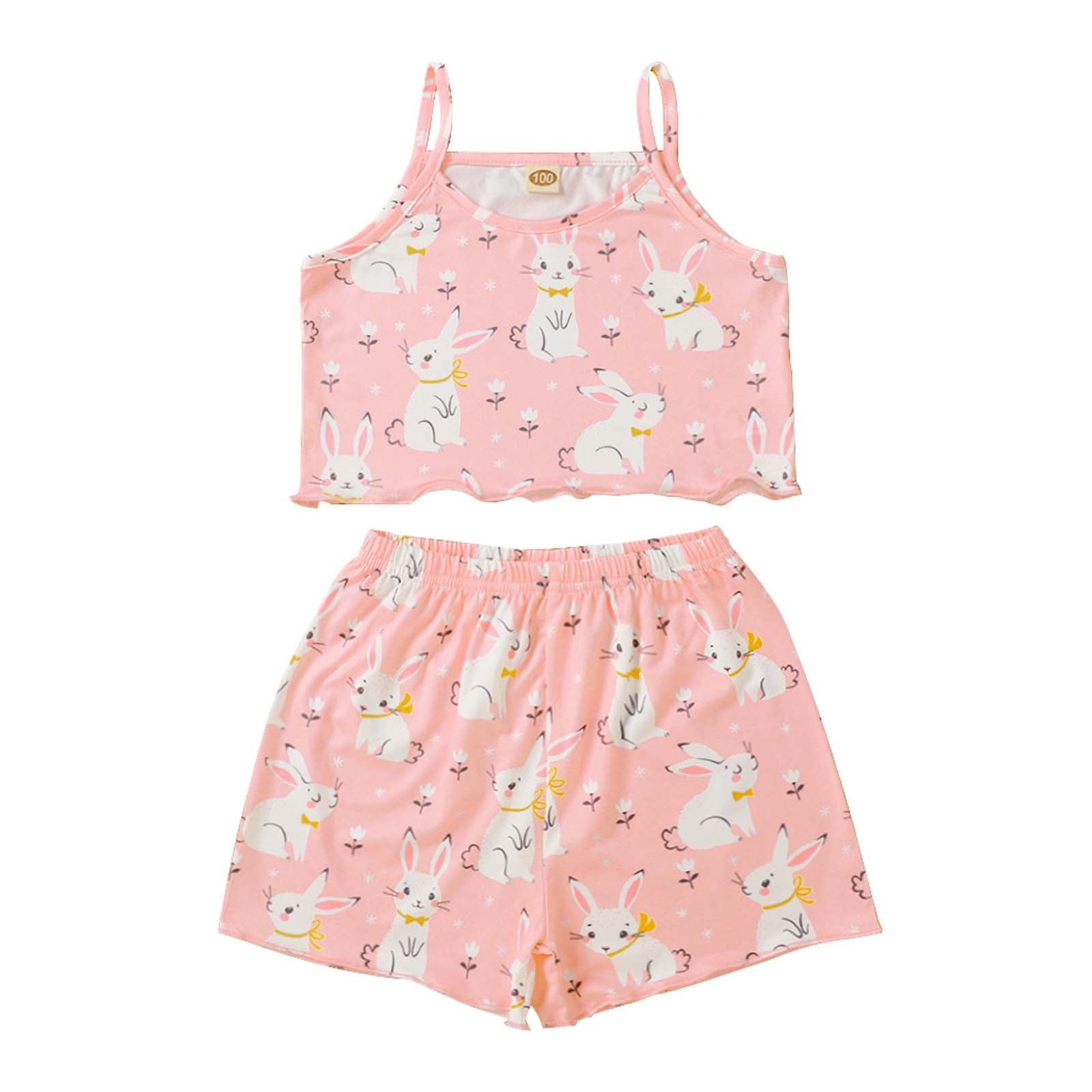 Boys Girls Two Piece Outfits Kids Girls Clothes Set Summer Rabbit ...