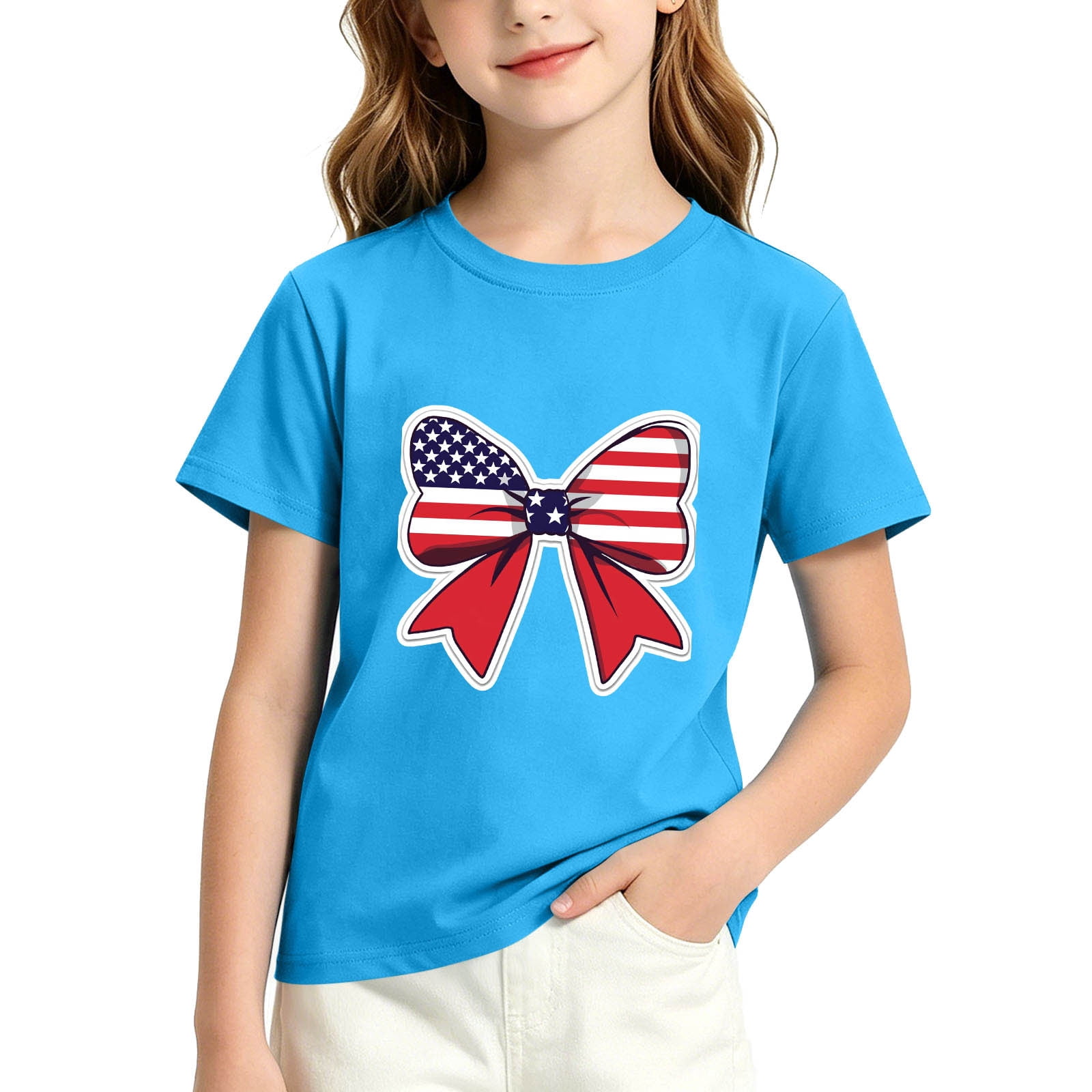 Boys Girls USA Shirts Kids 4th of July Shirts American Flag Tshirt ...