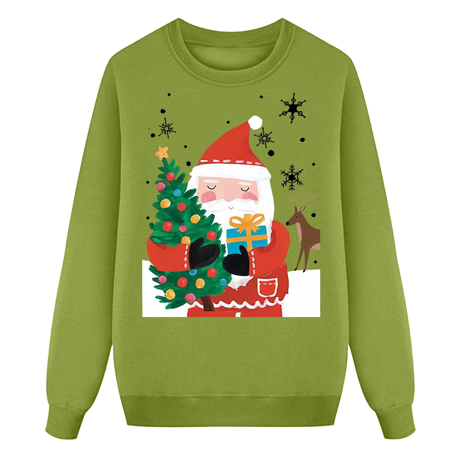 Boys Girls Christmas Sweatshirts Crewneck Santa Claus Santa Claus Print ...