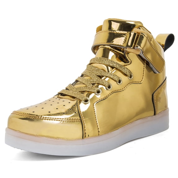 Boys Girls Unisex Led Light Shoes High Top Light Flashing Trainers Usb ...