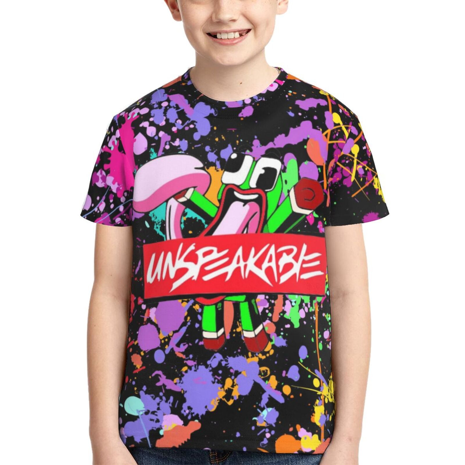 Boys Girls Unspeakable Shirts 3D Printed Short Sleeve Cartoon Game T ...
