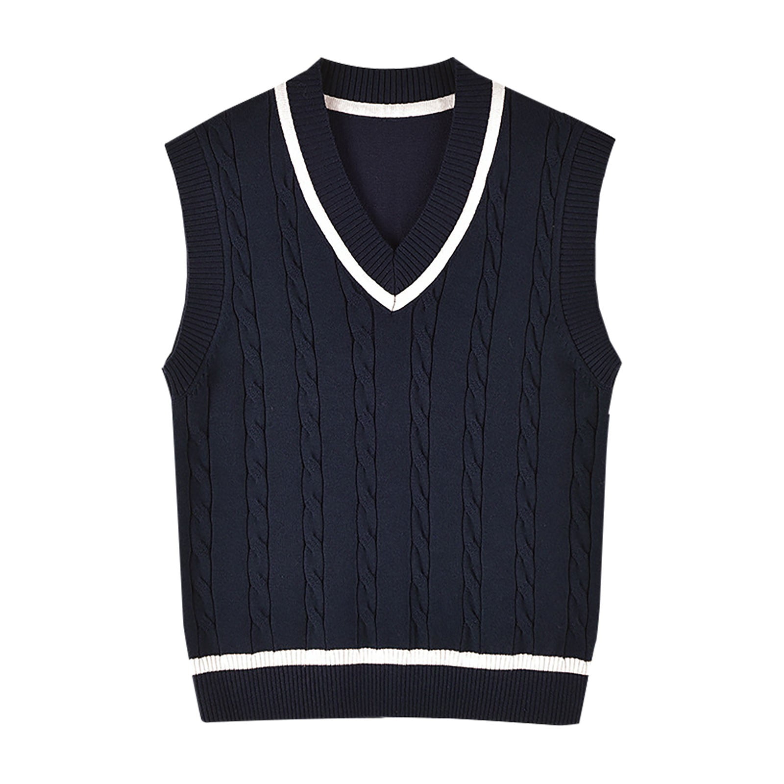 Boys Girls V Neck Knitted Vests Sleeveless Casual Sweater Vest Pullover ...