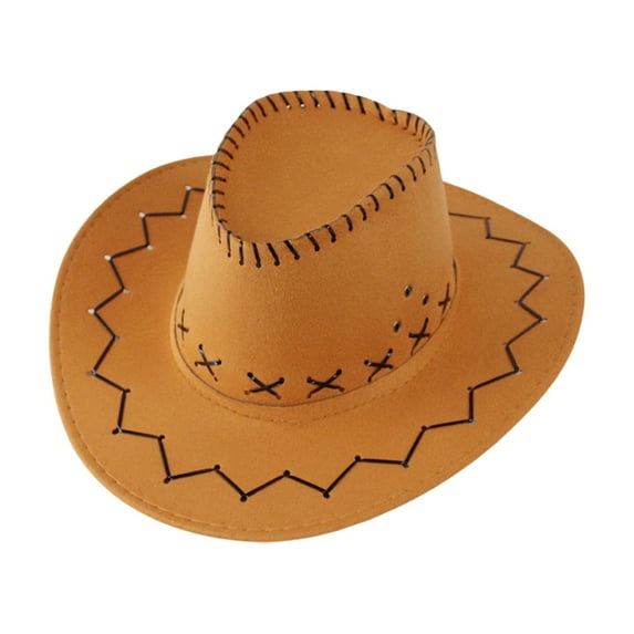 Boys Girls Western Cowboy Hat Soft Faux Suede Wide Brim for time and ...