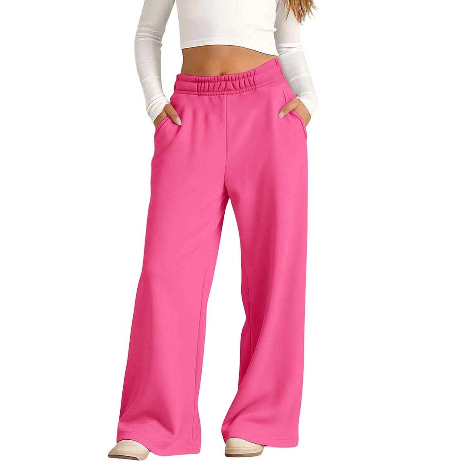 Boys Girls Wide Leg Fleece Sweatpant Fall Winter Elastic Drawstring ...