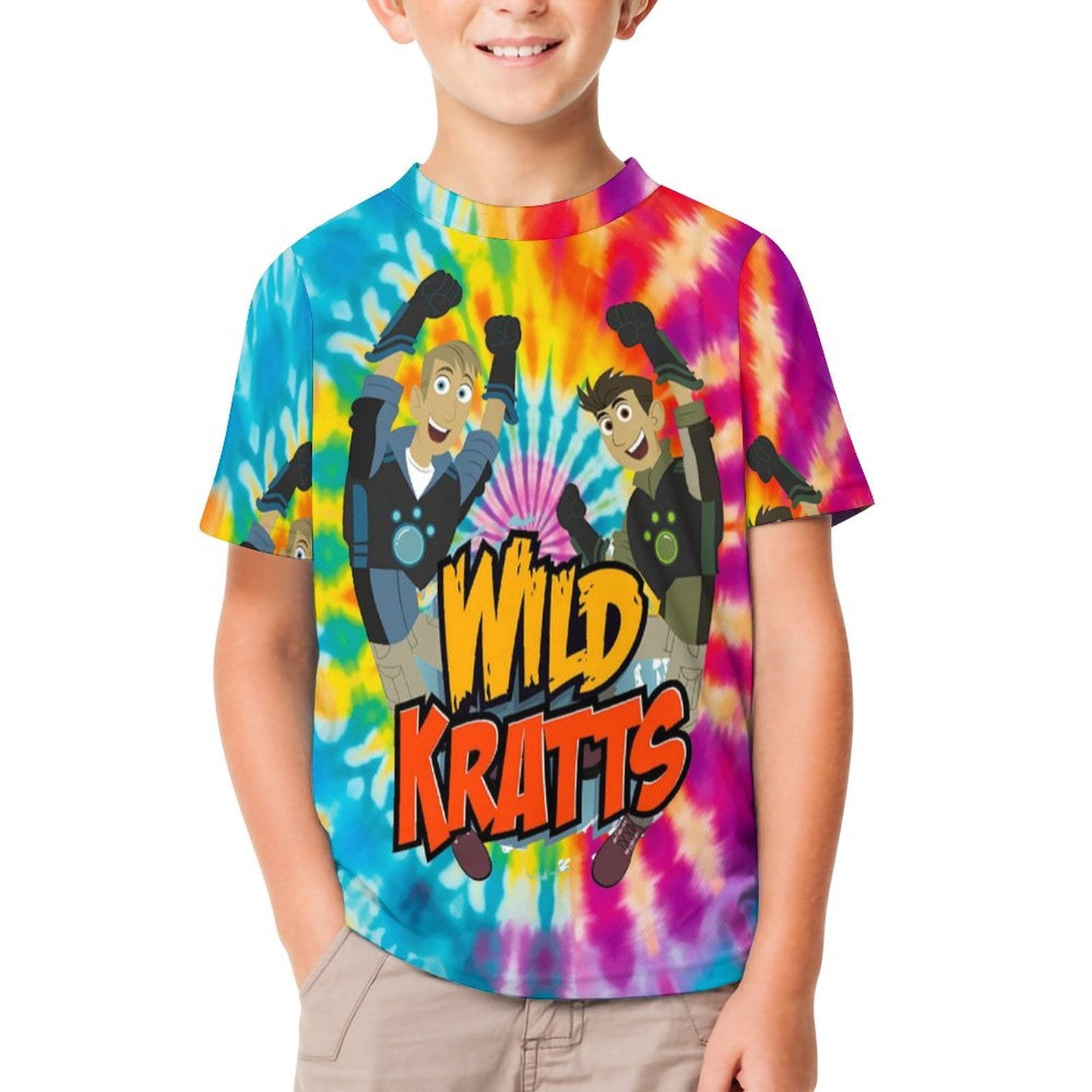 Boys Girls Wild Animal Kra-,tt2 T-Shirt Crewneck Short Sleeve Tee Shirt ...