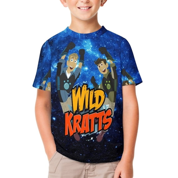 Boys Girls Wild Animal Kra-,tt2 T-Shirt Crewneck Short Sleeve Tee Shirt ...