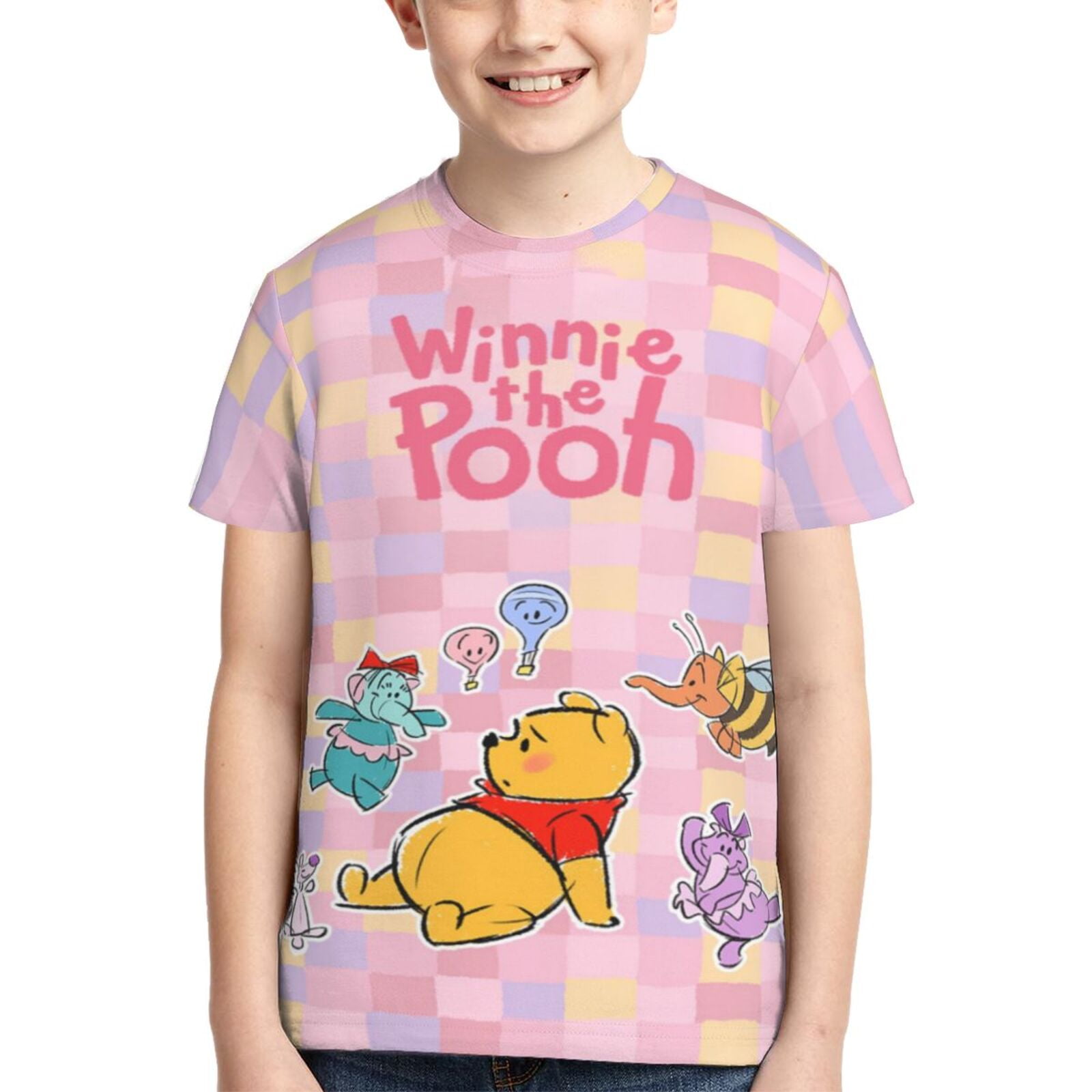 Boys Girls Winnie The Poo T-Shirts 3d Printed Novelty Short Sleeve ...