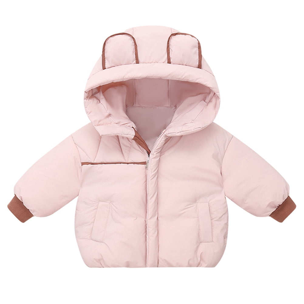 Boys Girls Winter Coats Kids Lightweight Padded Jacket Bear Hooded ...