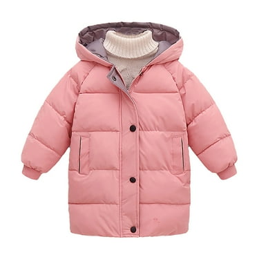 SYNPOS 18M-6T Winter Coats for Kids with Hoods Light Puffer Jacket for Baby Girls, Infants ...