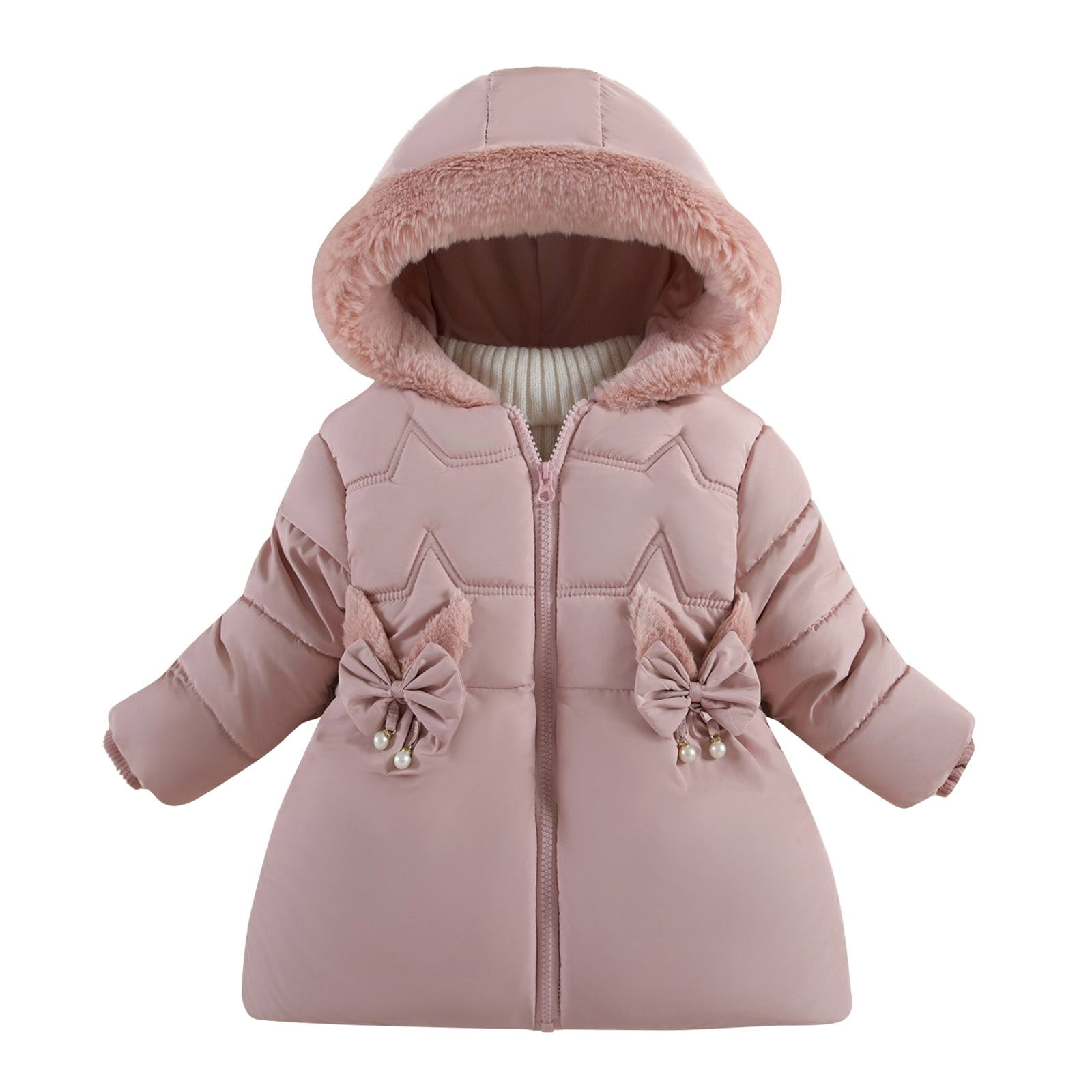 Boys Girls Winter Coats Quilted Thicken Parka Coat Casual Puffer Snow ...