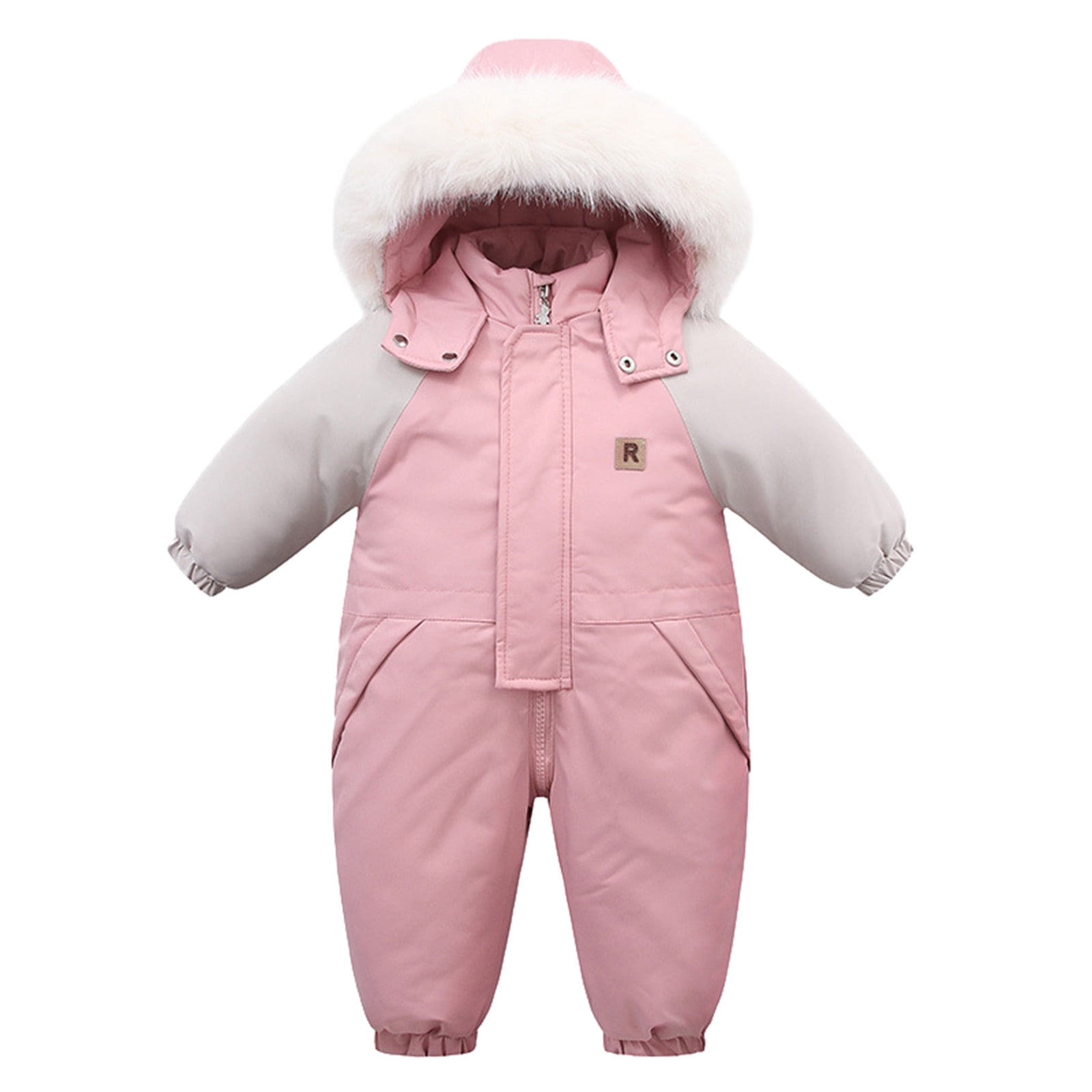 Boys & Girls Winter Down Jacket - Thicken Hooded Coat, Toddler Snowsuit, Windproof Warm Jumpsuit ...