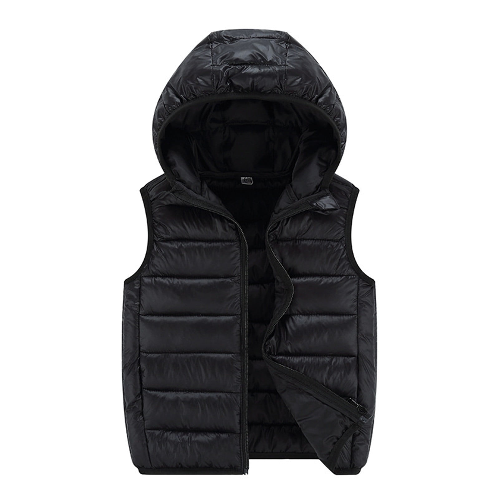 Boys Girls Winter Hooded Puffer Vest Lightweight Sleeveless Puffer ...