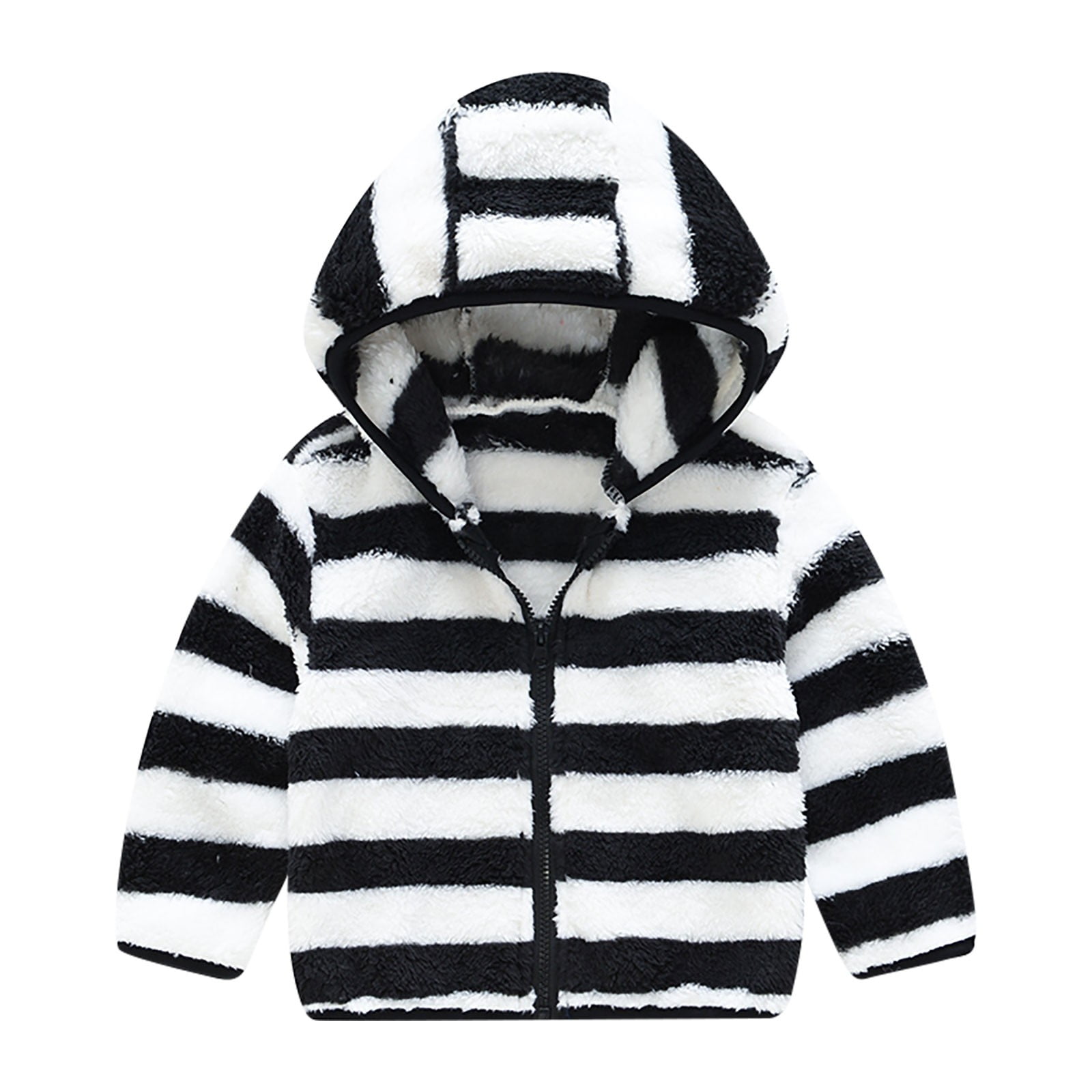 Boys Girls Winter Jacket Cartoon Fleece Hooded Jacket Coat with Ears ...