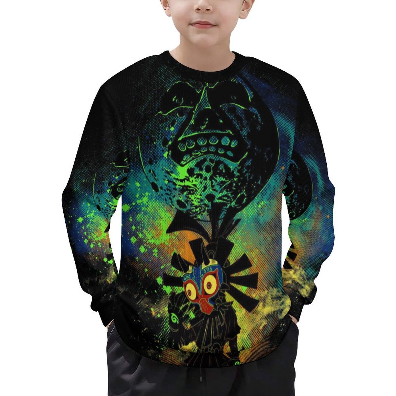 Boys Girls Zel-,Da Sweater Kids 3D Printed Pullover Jumpers Crewneck ...