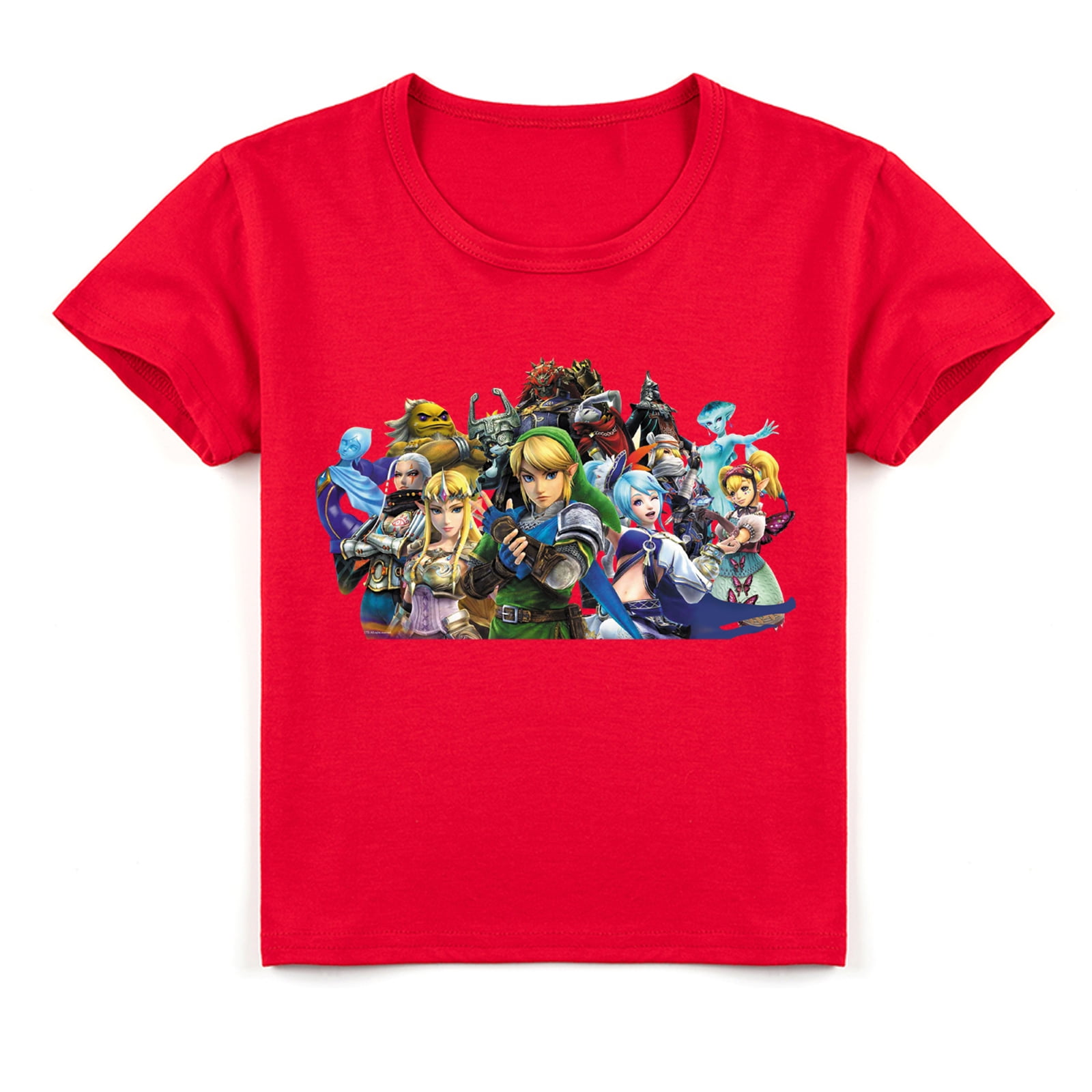 Boys Girls Zelda Breathable Cotton Short Sleeve T-shirt Top Kids Print ...
