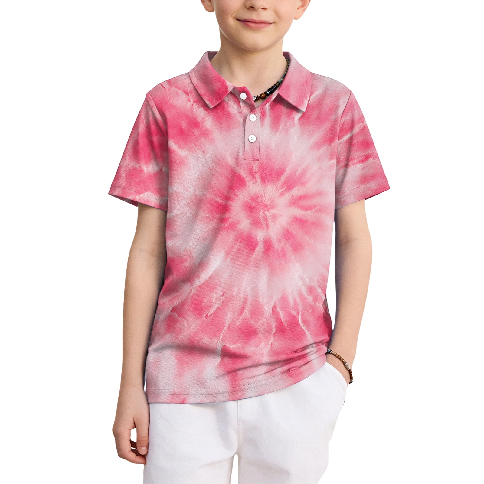 Boys Golf Shirt Hawaiian Polo Shirt Short Sleeve Dry Fit Performance ...