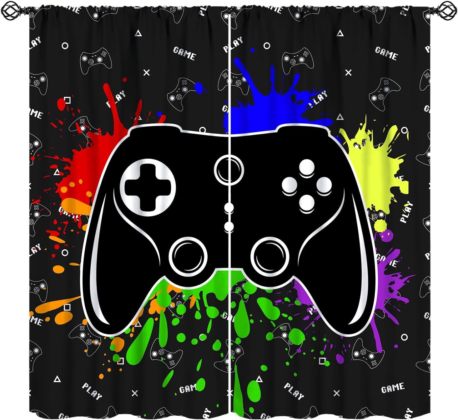 Boys Graffiti Game Curtain Game Controller Game Controller Curtain Game ...
