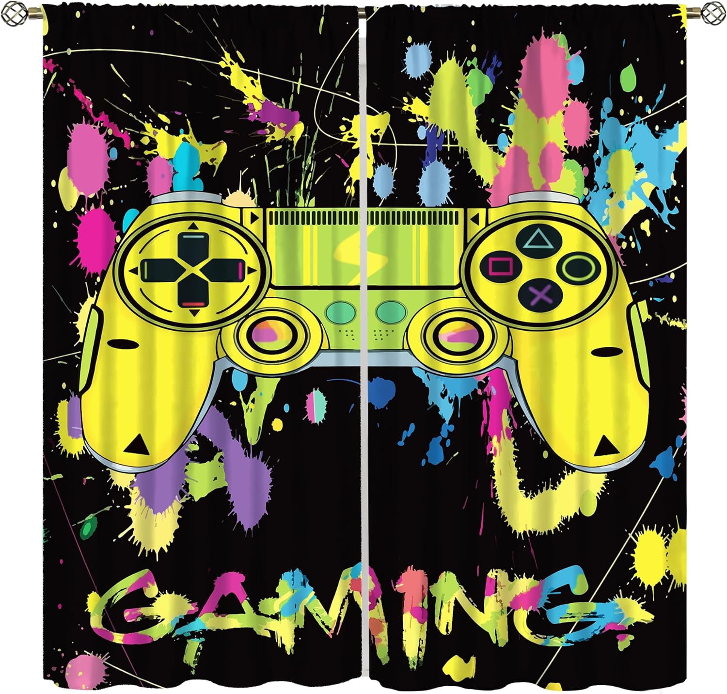 Boys Graffiti Game Curtain Game Controller Game Controller Curtain Game ...