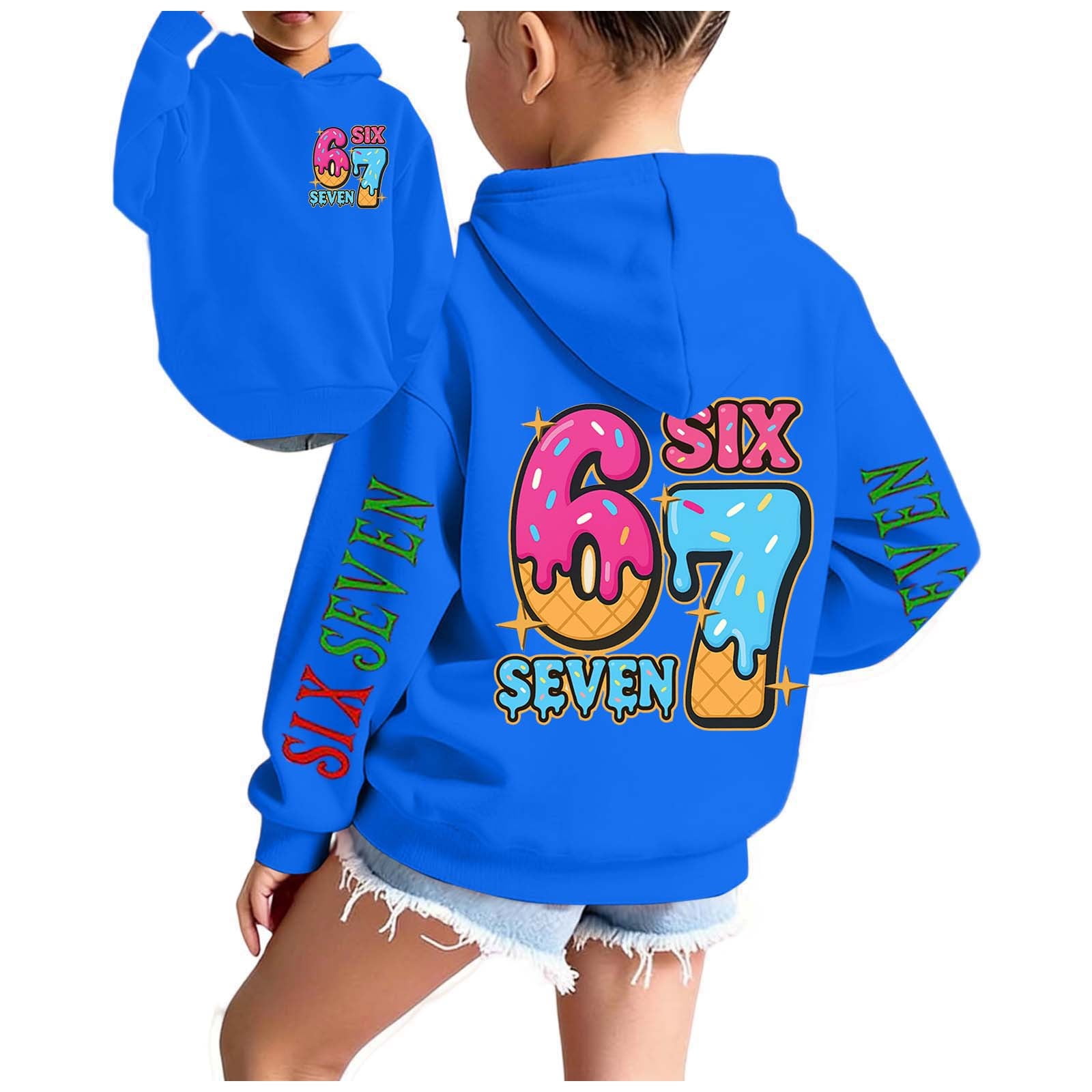 Boys Graphic Print Hooded Sweatshirt Casual Pullover with Long Sleeves ...