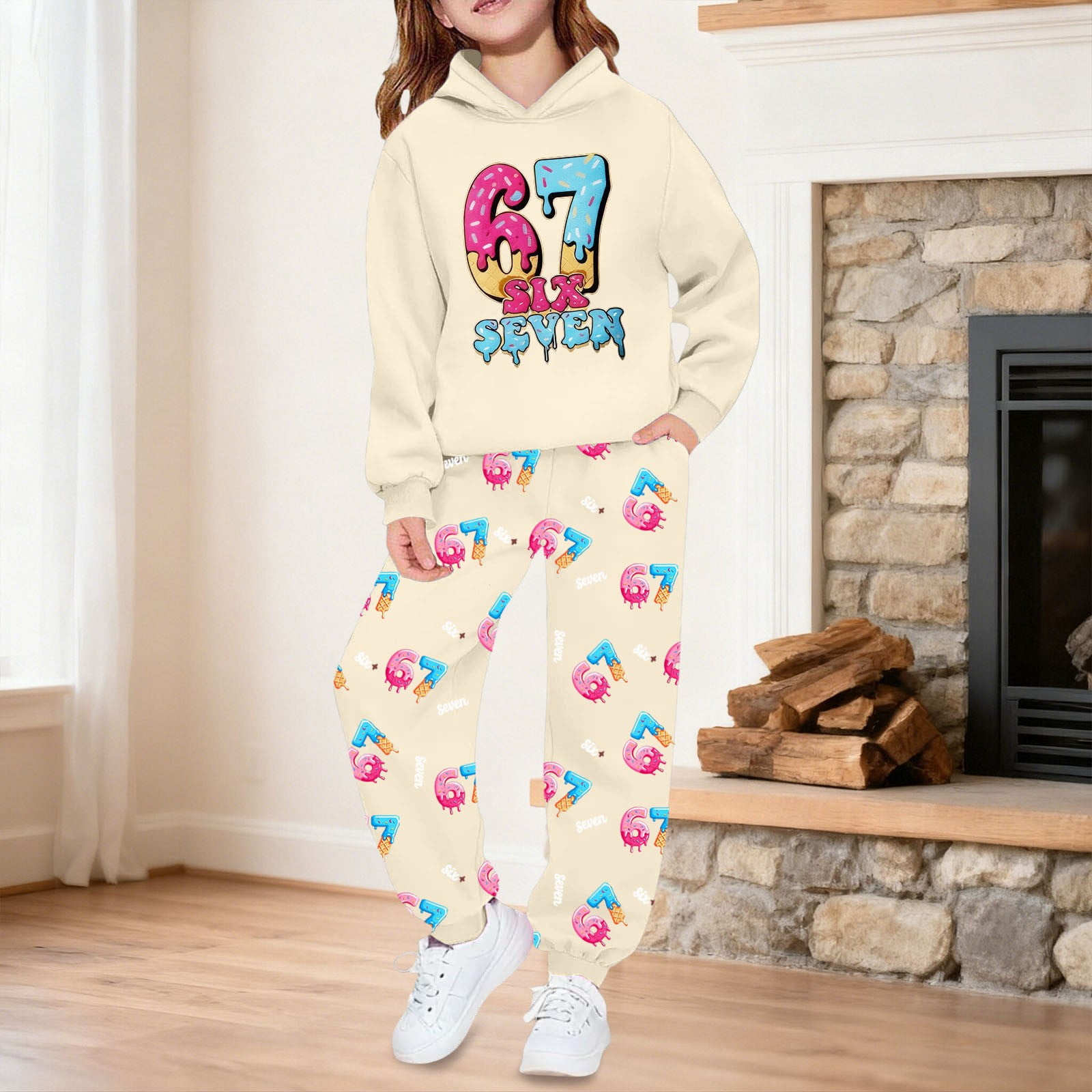 Boys Graphic Print Hoodie and Jogger Outfit, Casual Two-Piece Playwear ...