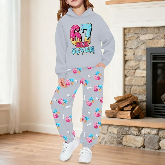 Boys Graphic Print Hoodie and Jogger Outfit Set, Casual Two Piece ...