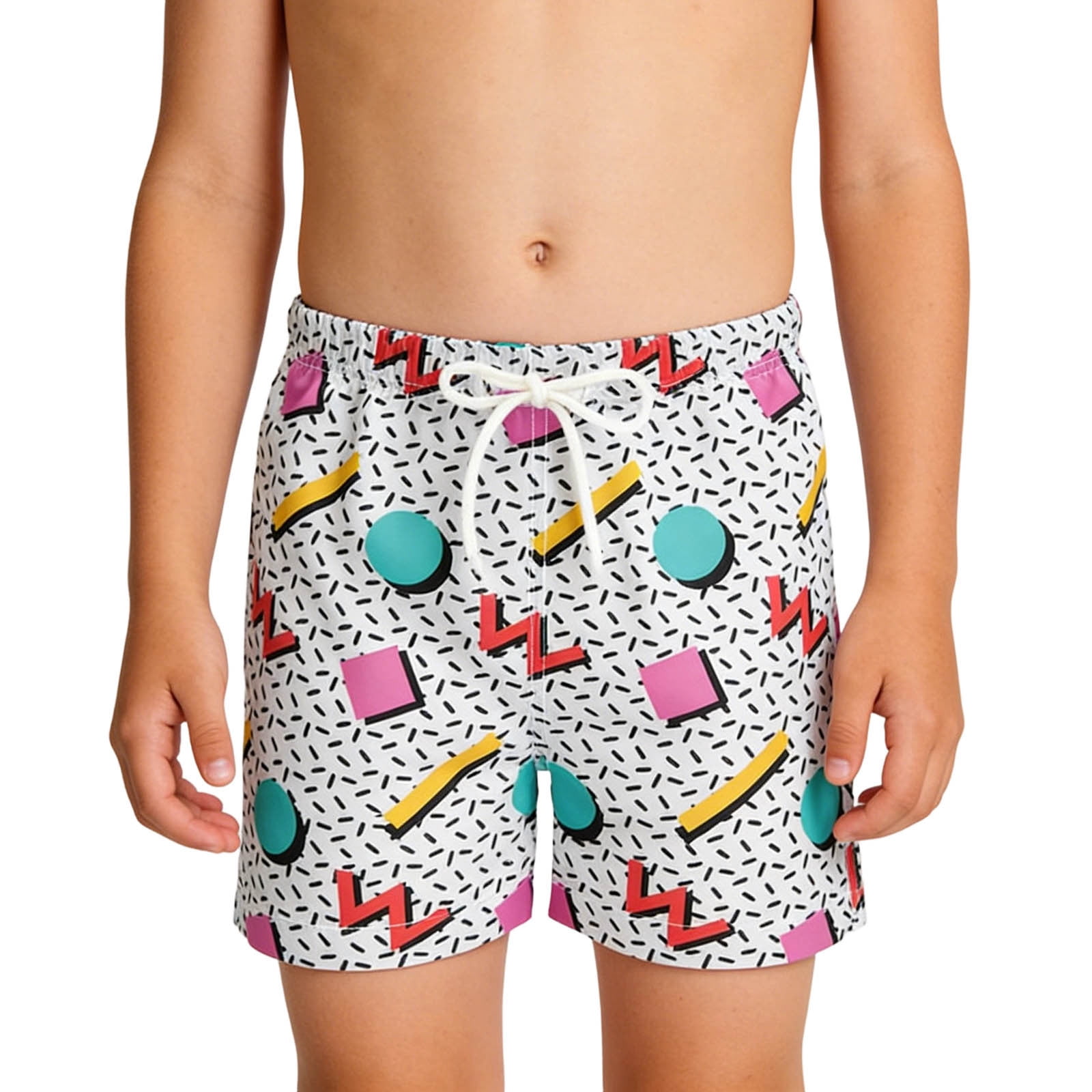 Boys Graphic Print Swim Shorts Soft Breathable Fabric Swimwear Durable ...