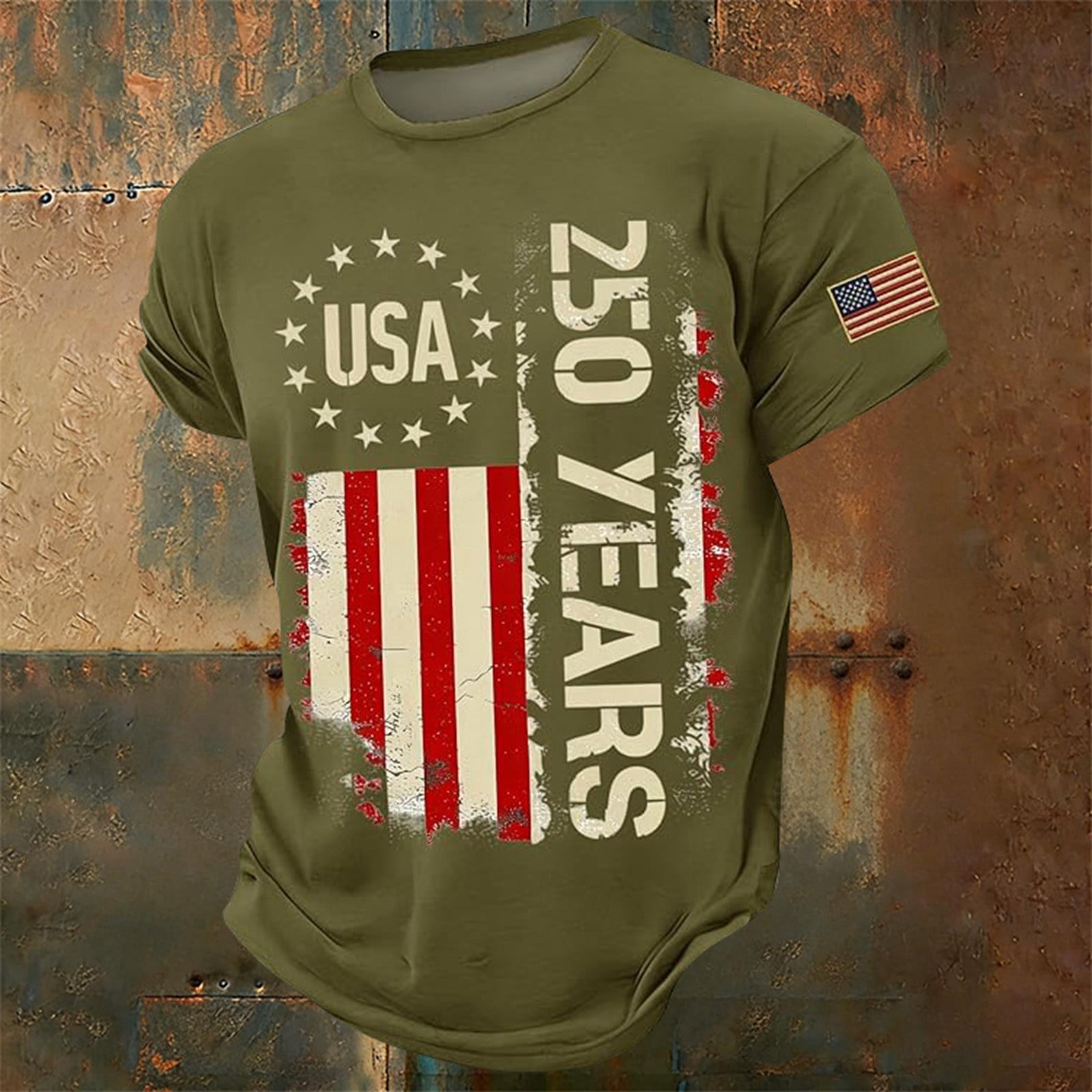 Boys Graphic T-Shirt 250th Anniversary Printed Casual Tee Shirt Youth ...