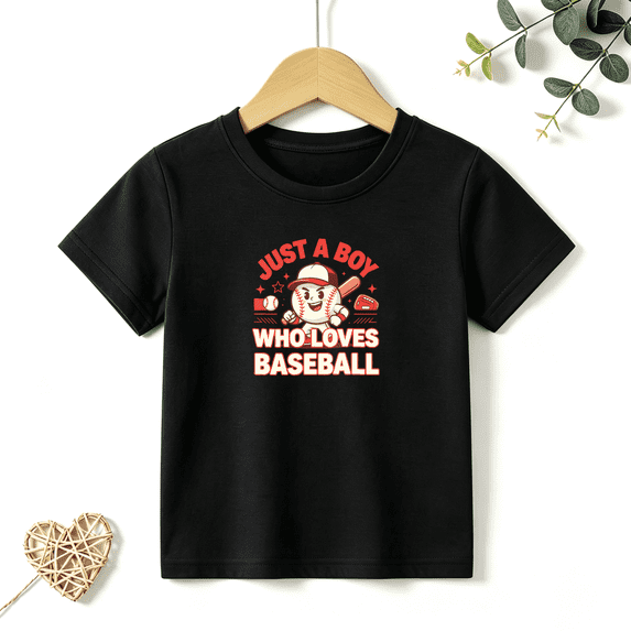 Boys Graphic T Shirt Baseball Boy Lover Design Short Sleeve Kids Tees ...