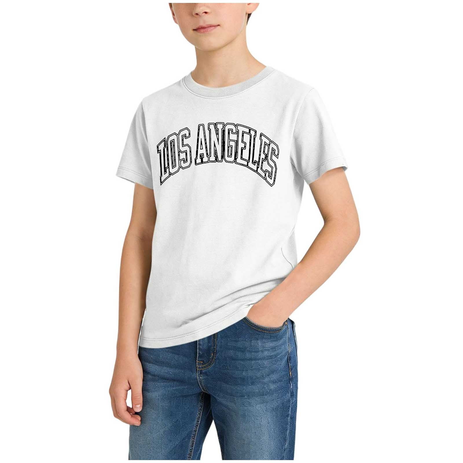 Boys Graphic T-Shirt Short Sleeve Crewneck | White Soft Polyester ...