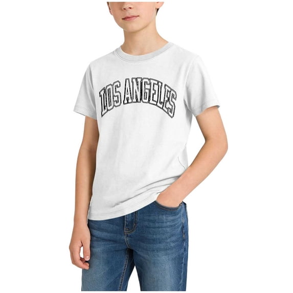 Boys Graphic T-Shirt Short Sleeve Crewneck | White Soft Polyester ...