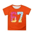 Boys Graphic Tees Summer Ice Cream 67 Number Print Casual Short Sleeve ...