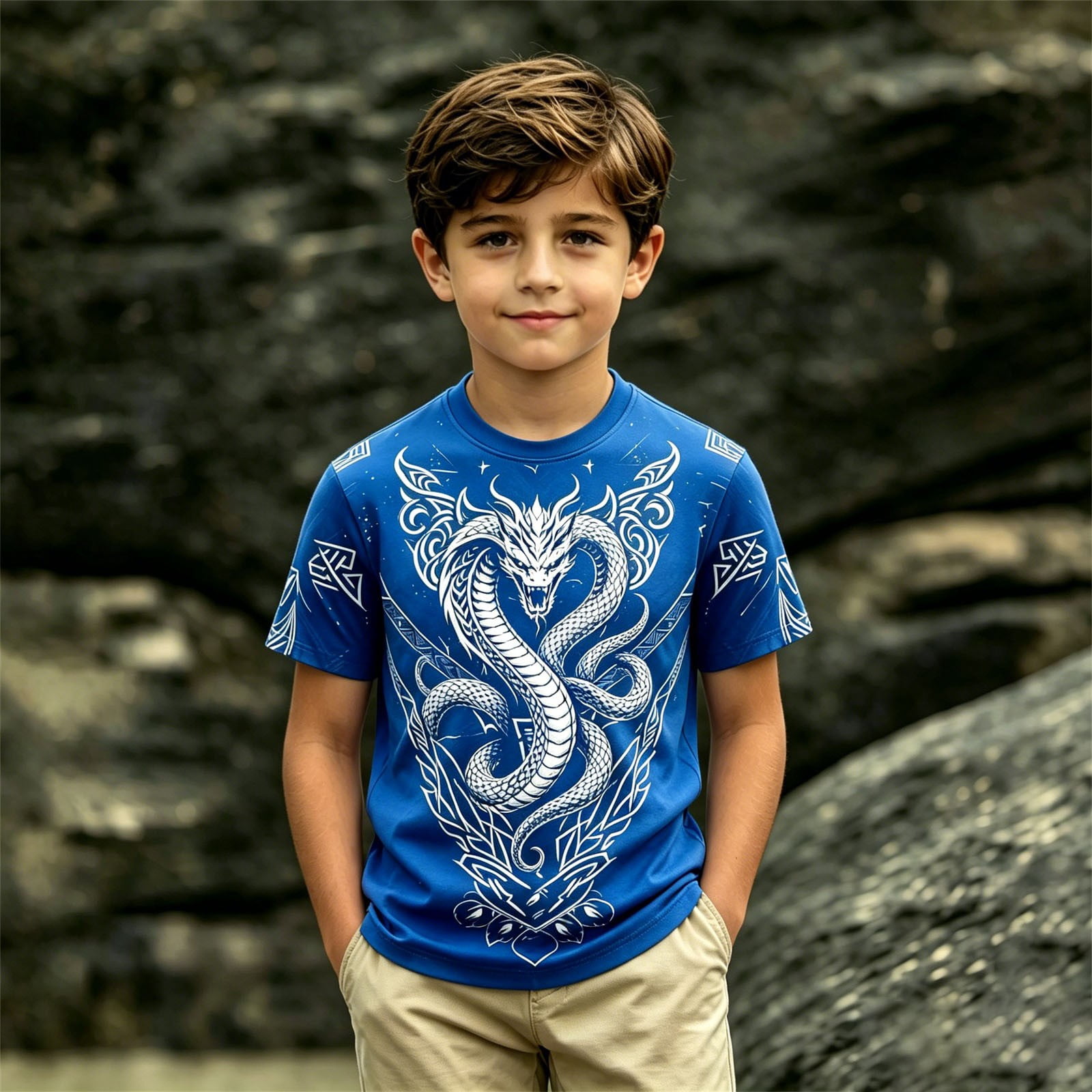 Boys Graphic Tees With Prints Comfortable Casual Shirts For Children ...