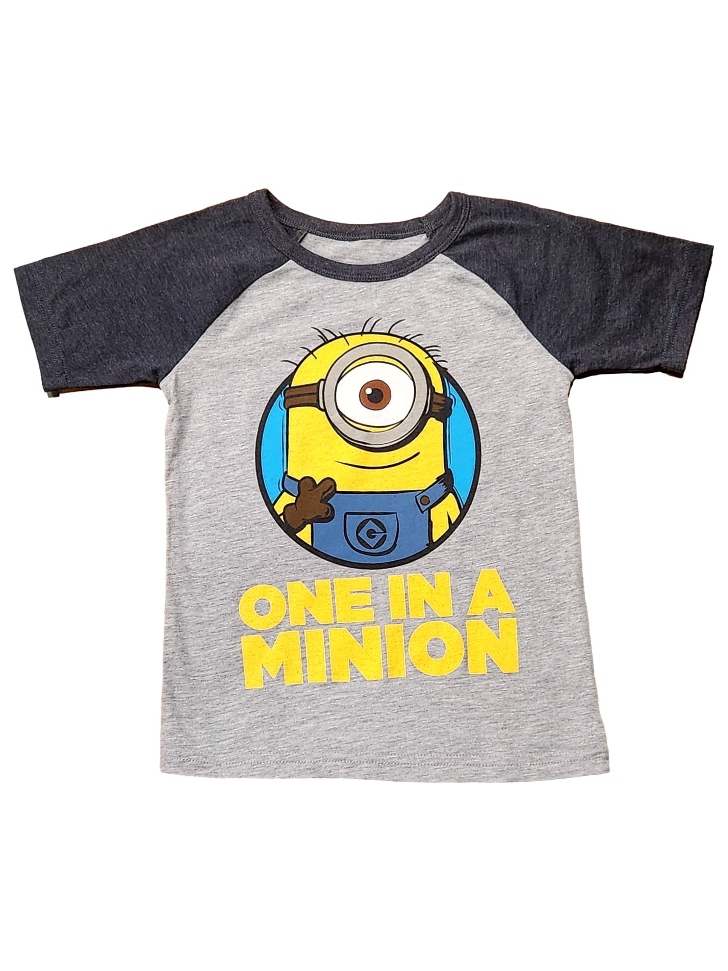 Boys Gray Minion "One In A Minion" T-Shirt Tee Shirt Size 5 - Walmart.com